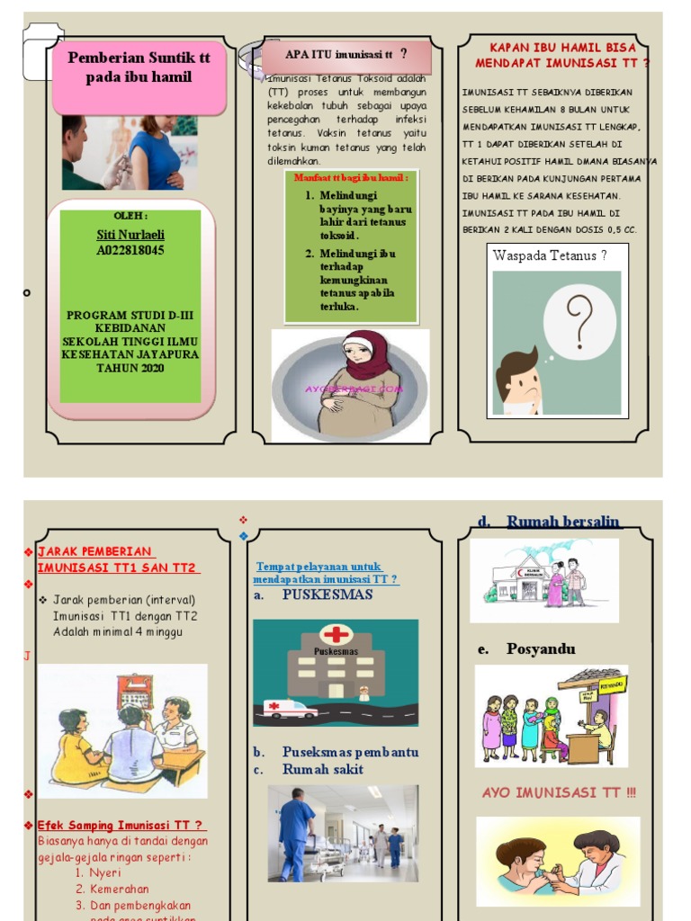 Leaflet Imunisasi TT | PDF