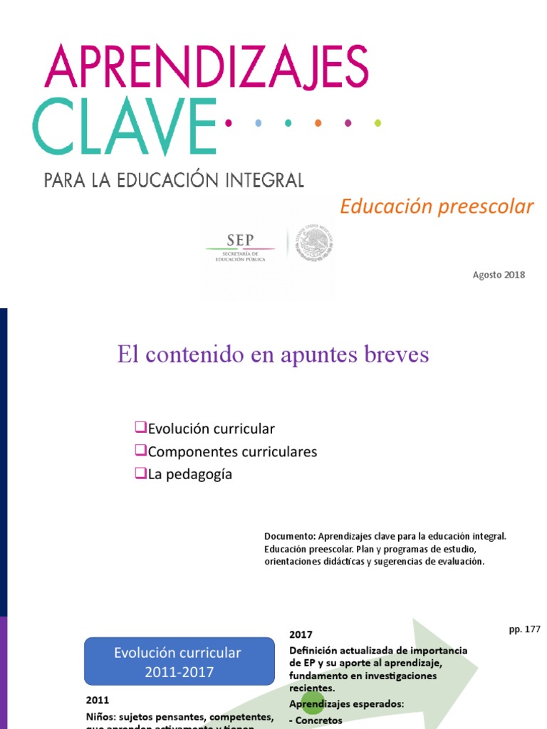 Aprendizajes Clave - Preescolar Presentación | PDF | Educación de la ...