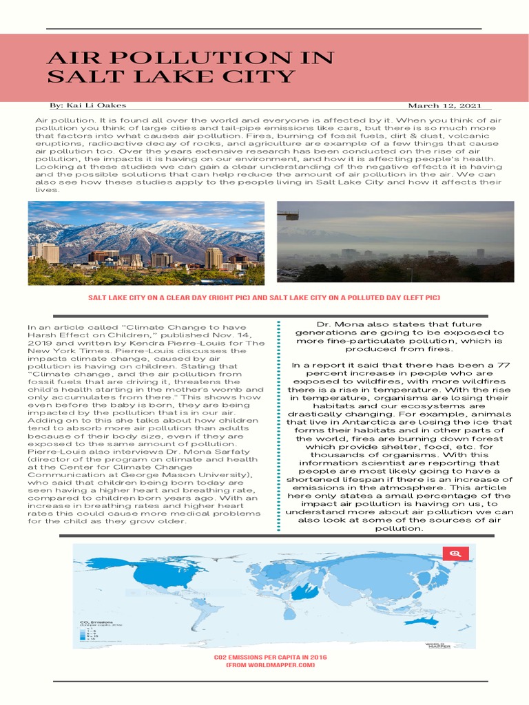 Air Pollution in Salt Lake City 2 With Date | PDF | Air Pollution ...