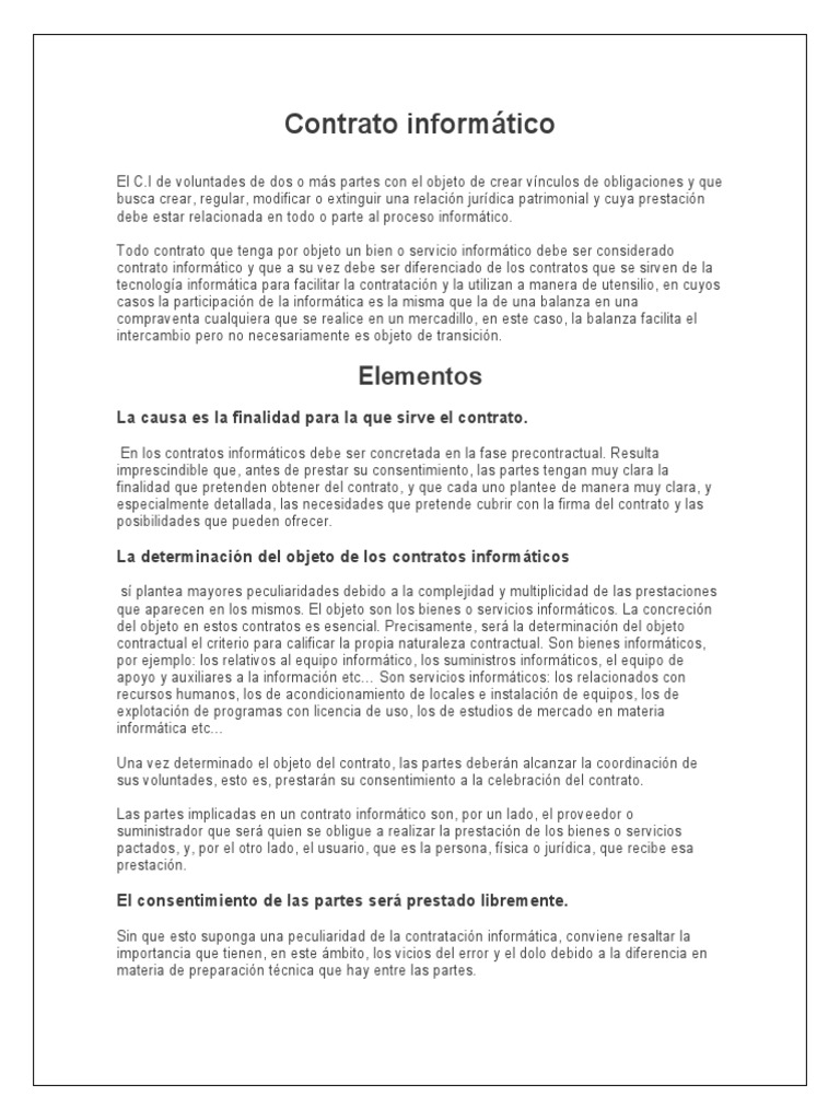 Contrato informático | PDF | Labor | Business