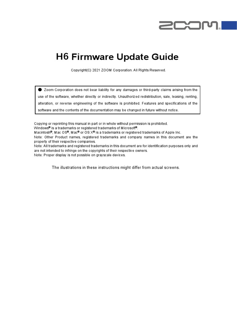 H6 Firmware Update Guide | PDF | Usb Flash Drive | Zip (File Format)