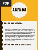 Ano Ang Kahulugan NG Agenda | PDF