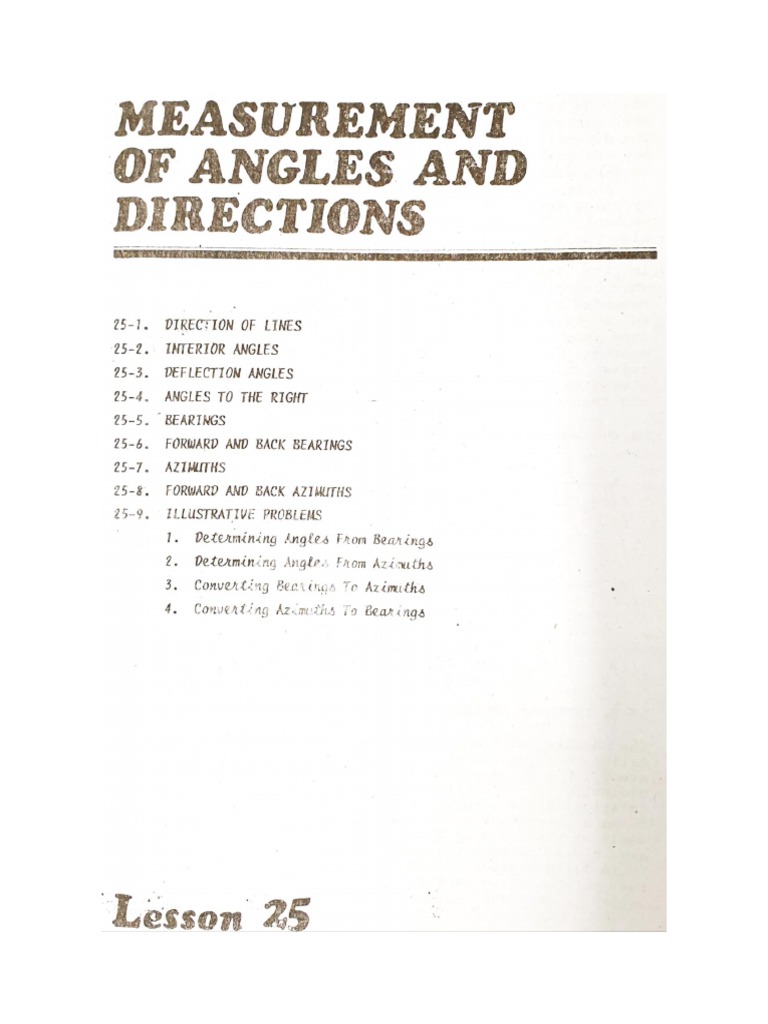 1.2 Measurement of Angles and Directions | PDF