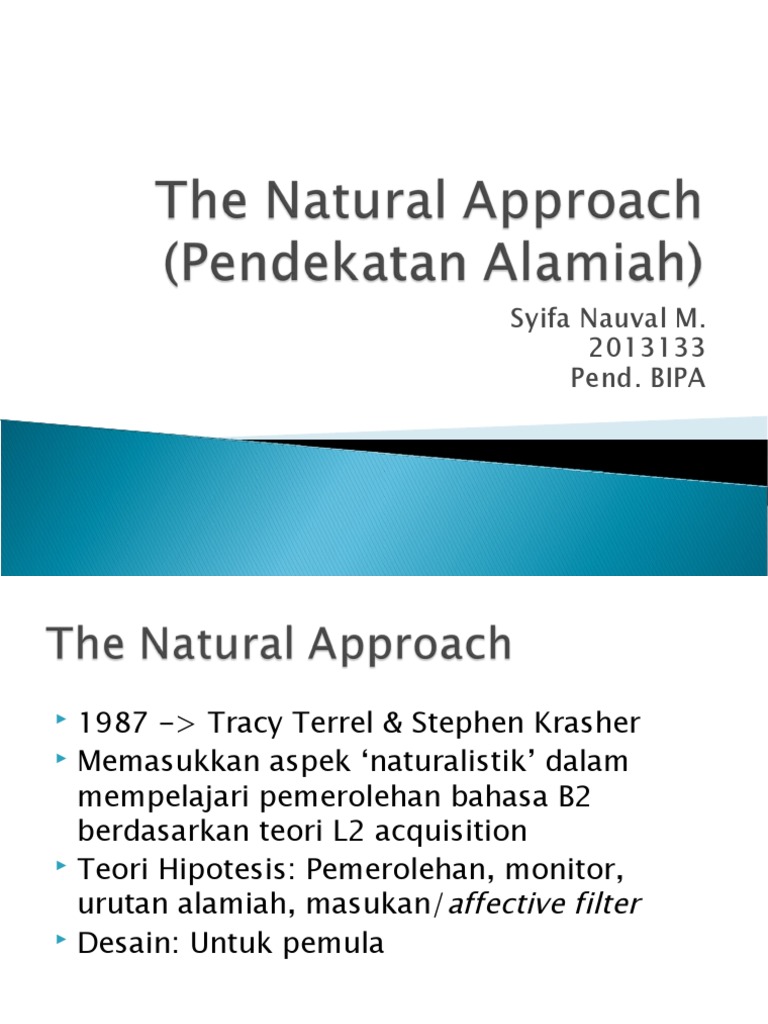The Natural Approach | PDF