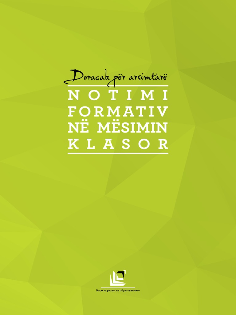 Notimi Formativ Në Mësimin Klasor | PDF