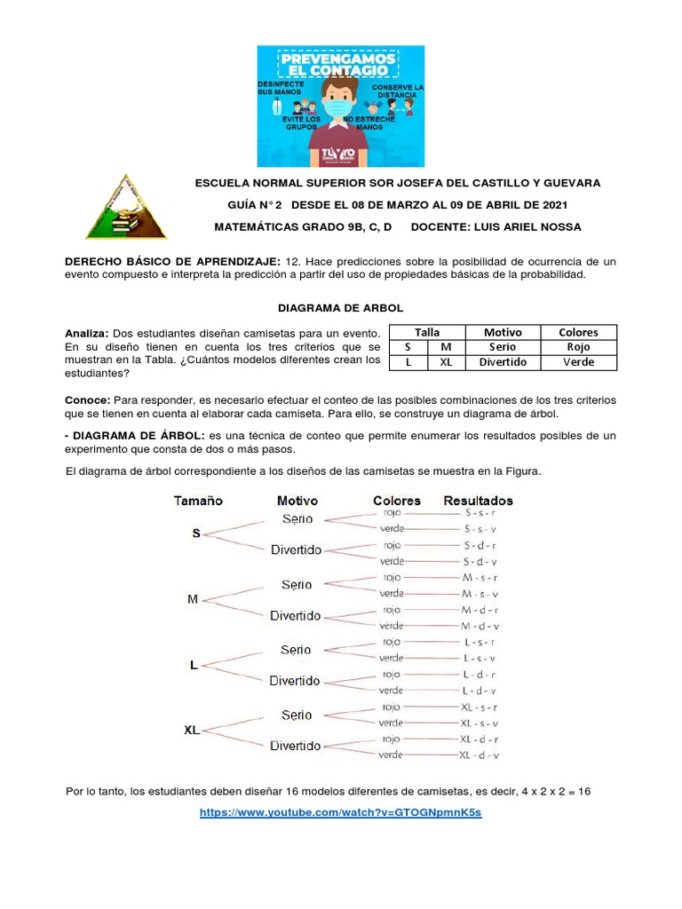 Grado 9B, C, D - Guia 2 | PDF | Probabilidad | Color