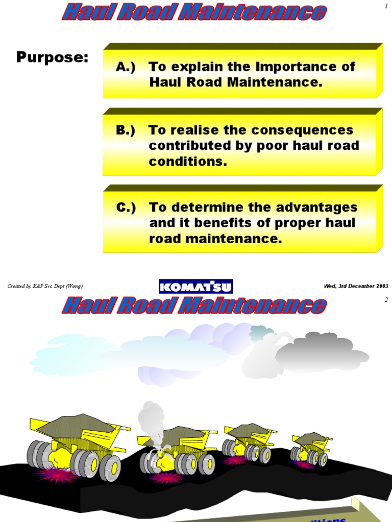 Importance of Haul Road Maintenance | PDF | Business | Economies