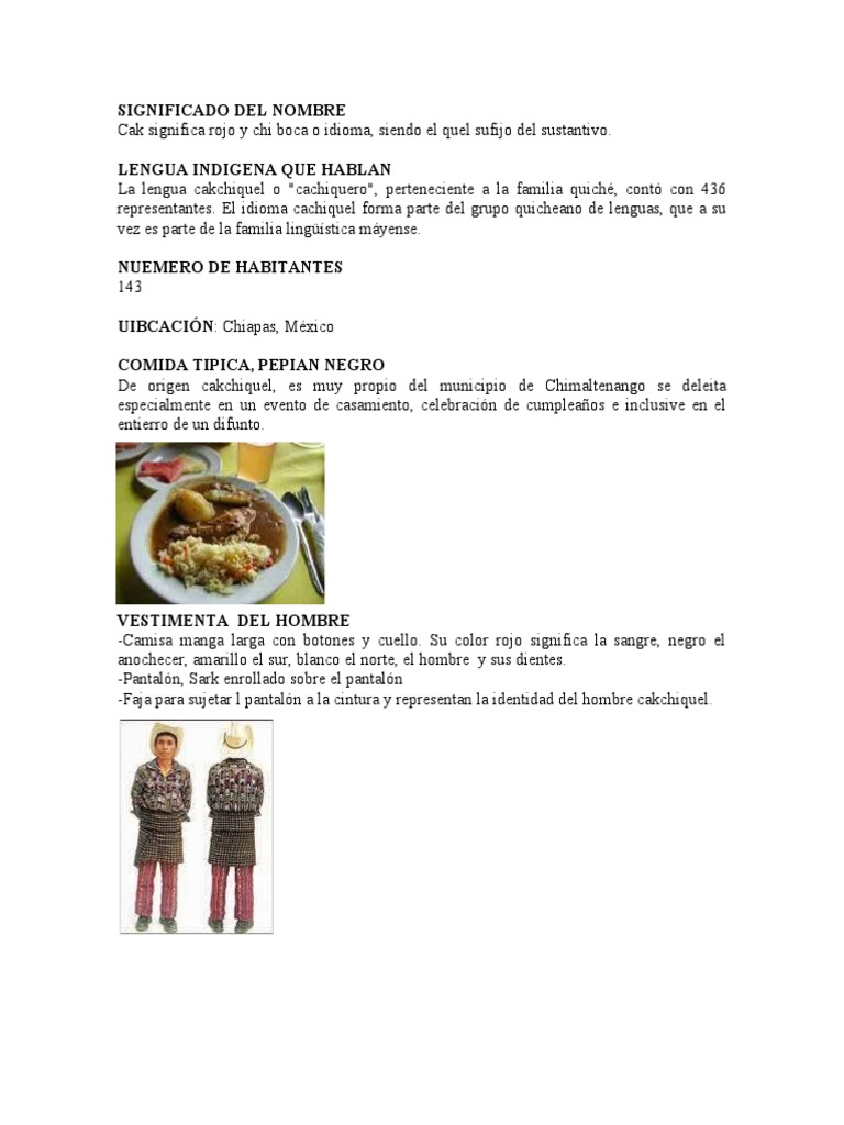 Cultura y Tradiciones Cakchiqueles | PDF | Pueblos indígenas de América ...
