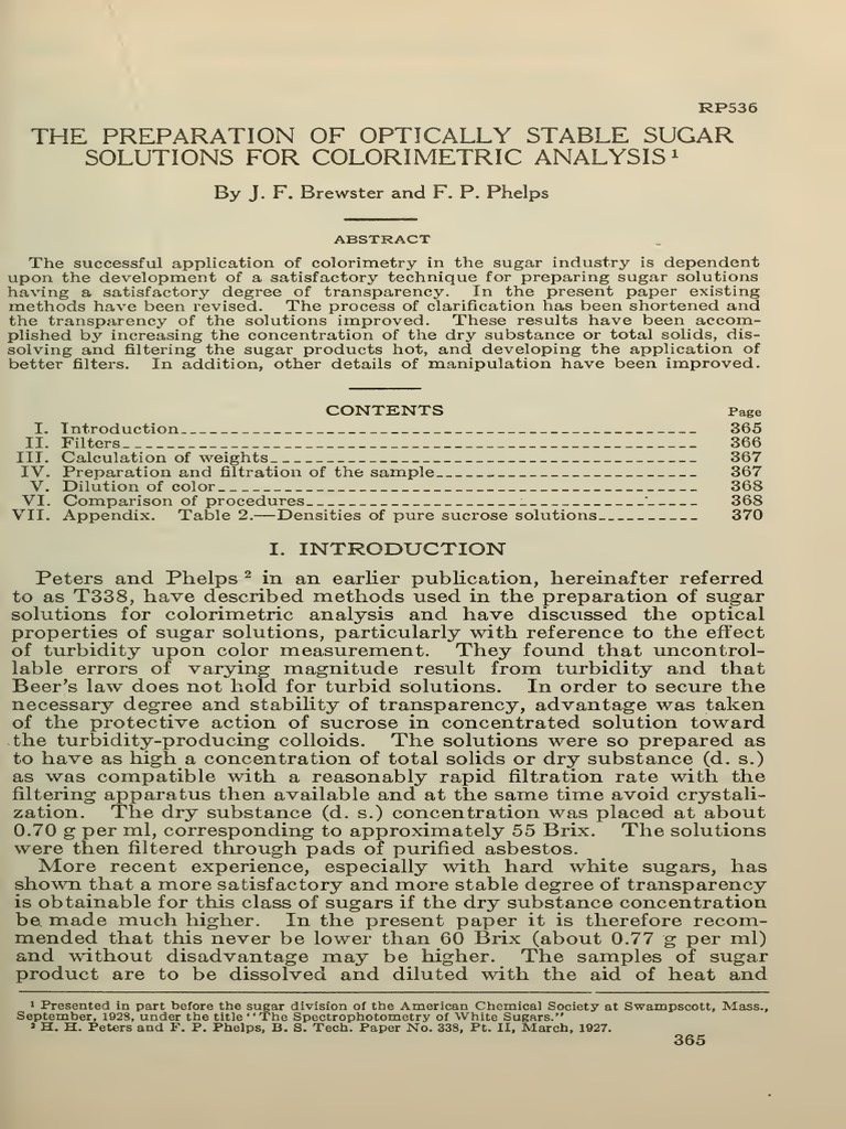 Tabel Brix, DS | PDF | Filtration | Sucrose