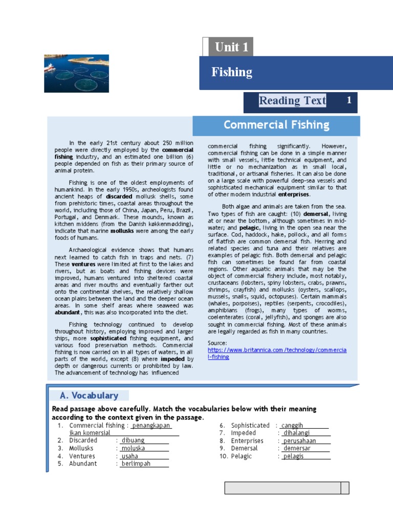 English For Fisheries and Marine Science - Unit 1-Dikonversi | PDF ...