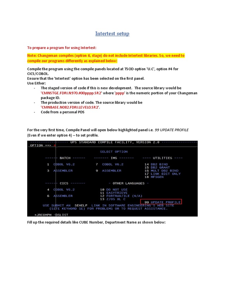 Intertest Setup: To Prepare A Program For Using Intertest | PDF ...