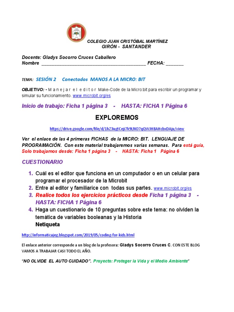 Programación Microbit Con Makecode Pdf Negocios Informática 3241