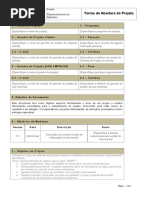 Modelo de Tap PMbok PMI Termo de Abertura Do Projeto | PDF ...