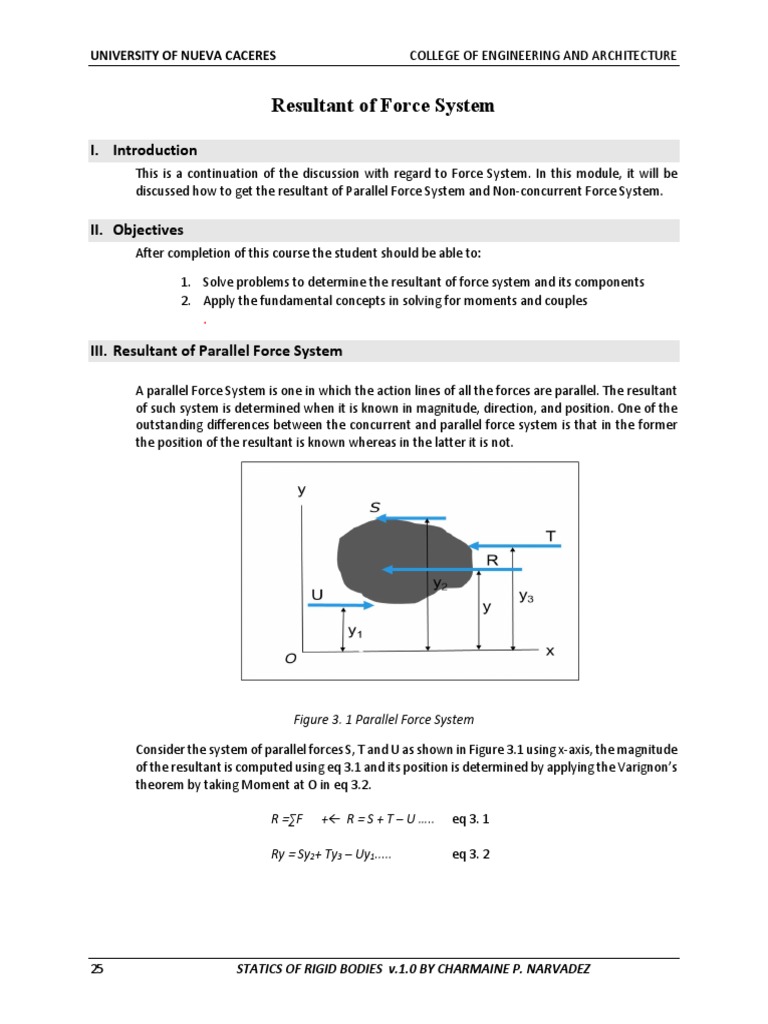 Resultant of Force System | PDF | Force | Classical Mechanics