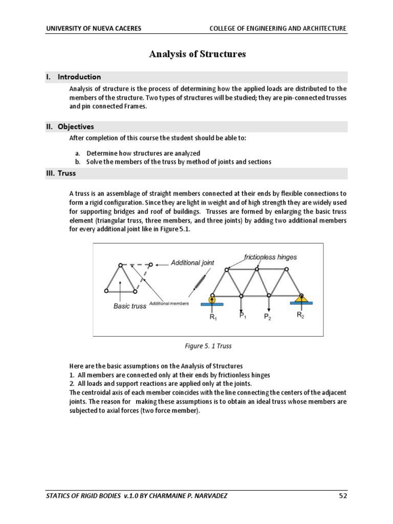 Analysis of Structures | PDF | Truss | Force