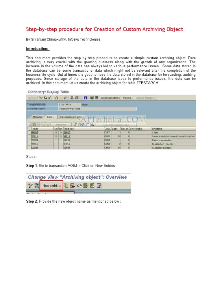Sap Data Archive Step | PDF | Database Transaction | Databases