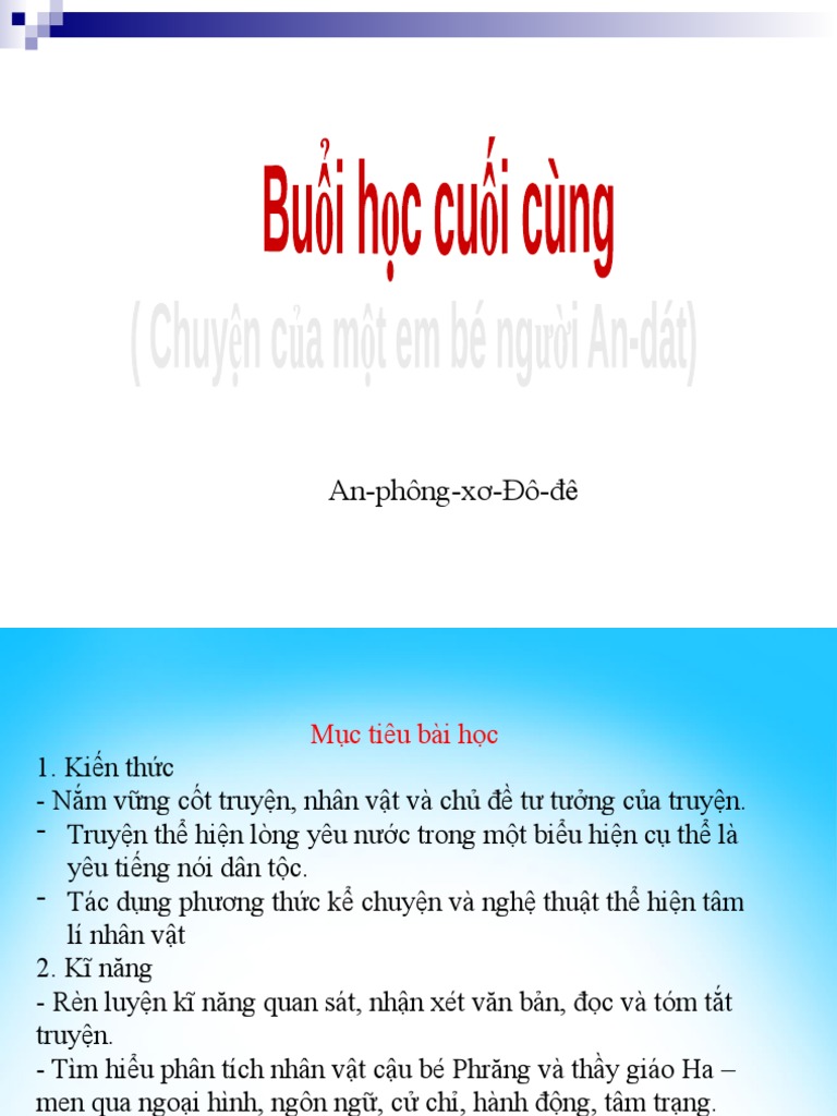 Bai 22 Buoi Hoc Cuoi Cung | PDF