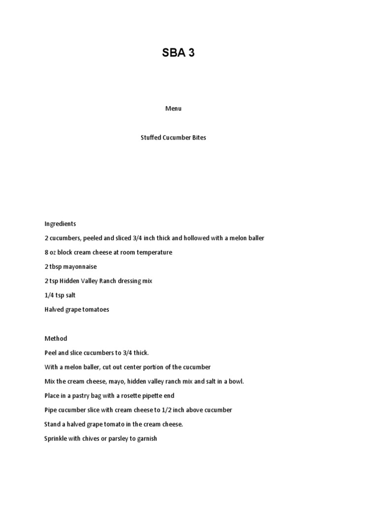 Foods SBA 3 | PDF | Home & Garden | Wellness