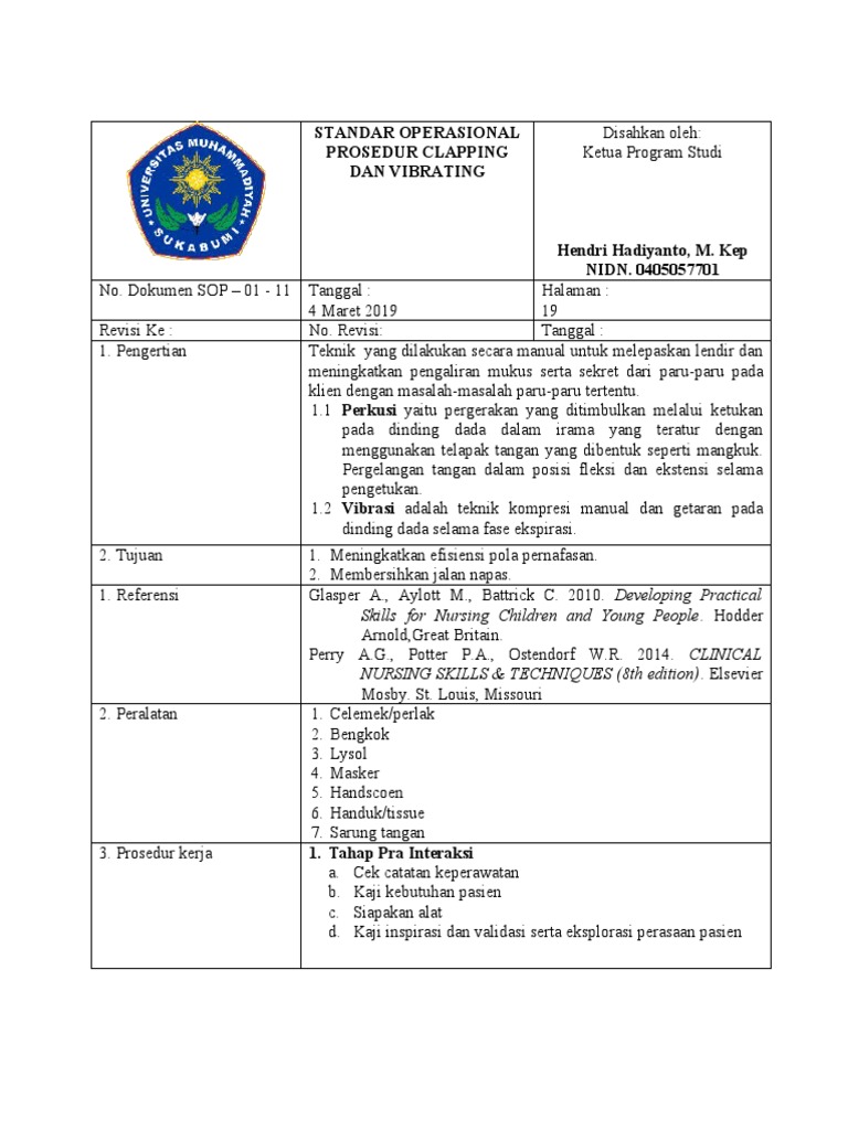 Sop Clapping Dan Vibrating | PDF