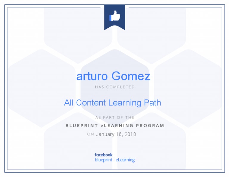 Facebook Blueprint Elearning Certificate | PDF