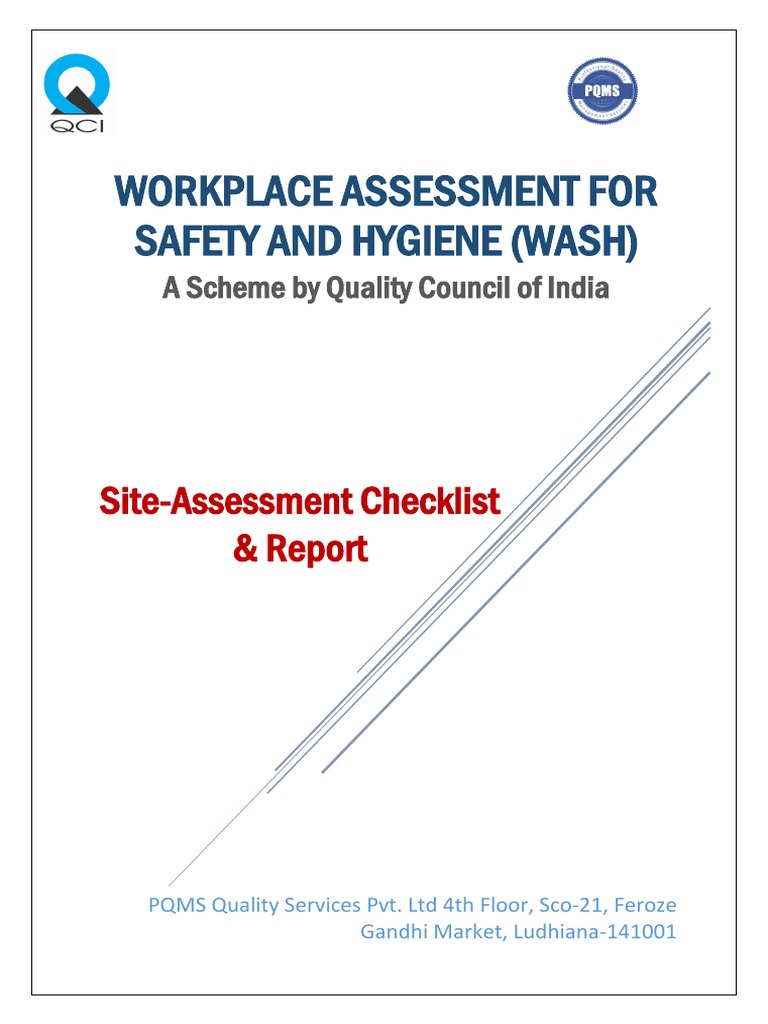 WASH Site Assessment Checklist Report | PDF | Wash | Hygiene