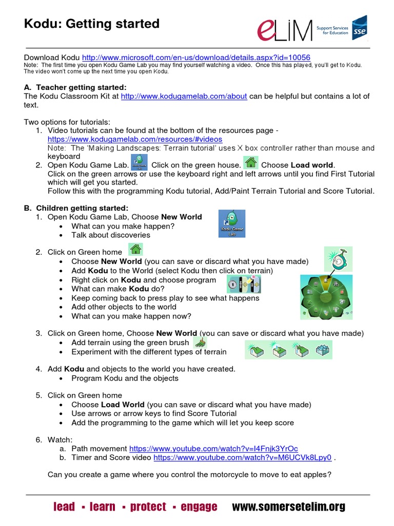 Getting Started With Kodu | PDF