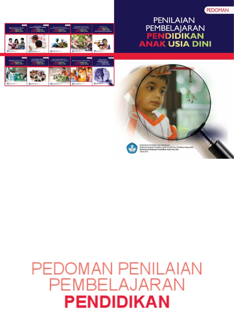 Pedoman Penilaian Pembelajaran Paud-Dikonversi | PDF Pedoman Penilaian Pembelajaran Paud-Dikonversi | PDF