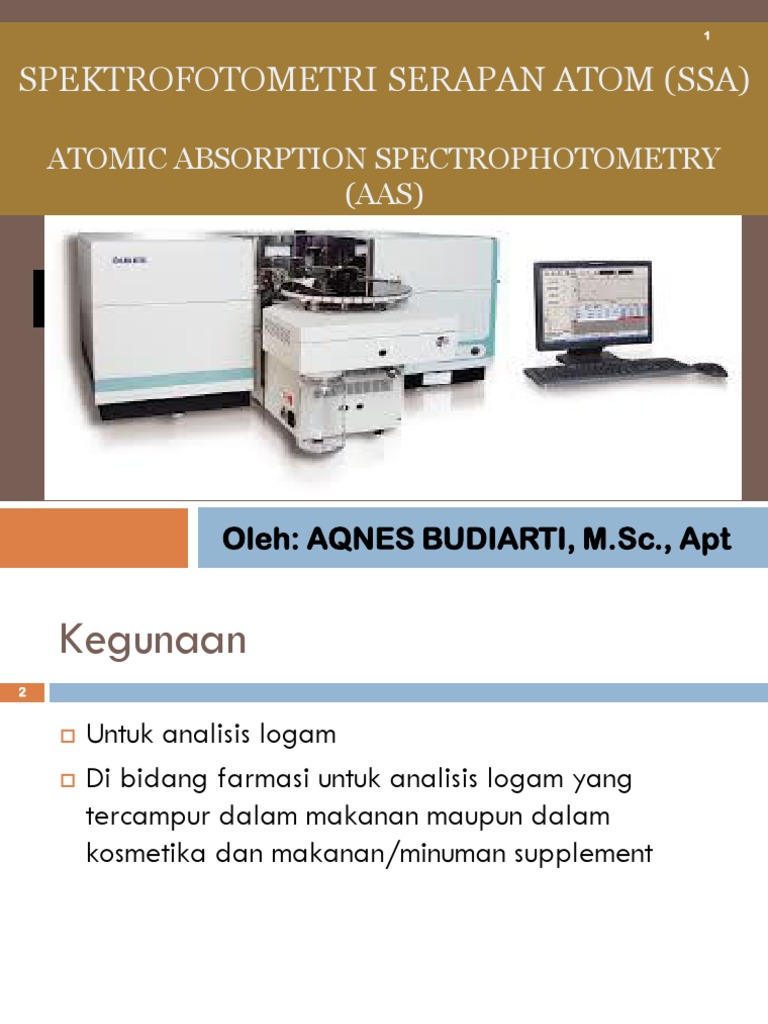 Ki 9. Spektro Serapan Atom (Ssa) | PDF