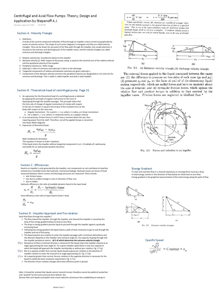 CF Pump Notes | PDF