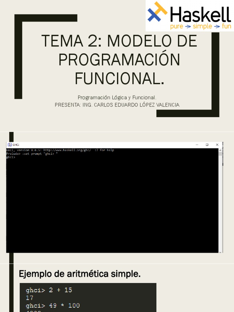 Tema 2-Modelo de Programación Funcional - PLF - 2021 - Parte - 2 | PDF | Cadena (informática ...