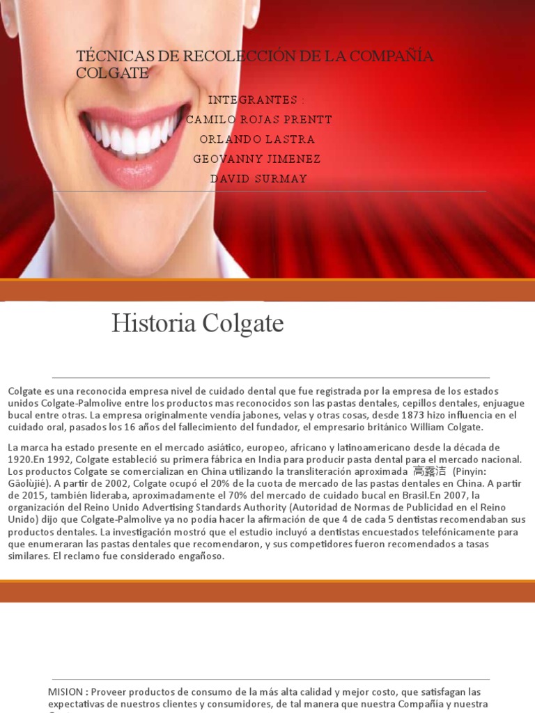 Técnicas de Recolección de La Compañía Colgate | PDF | Business