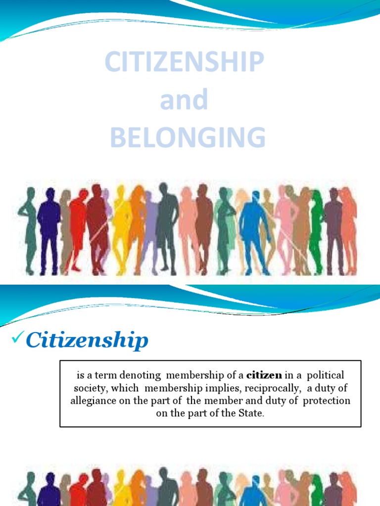 Understanding Citizenship and Belonging | PDF | Naturalization ...