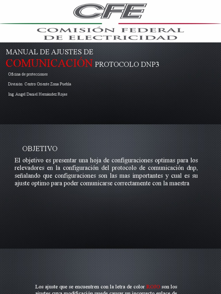 Ajustes Óptimos DNP3 para Relevadores | PDF | Poco | Protocolo de ...