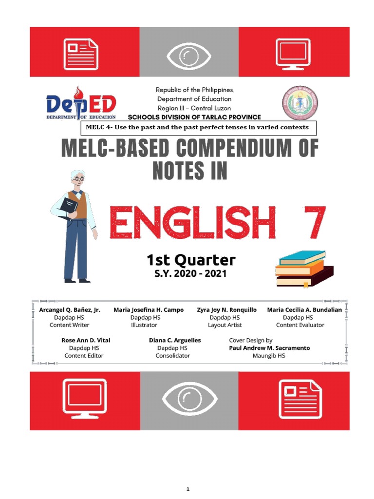 English7 q1 Module 4 | PDF | Perfect (Grammar) | Grammatical Tense