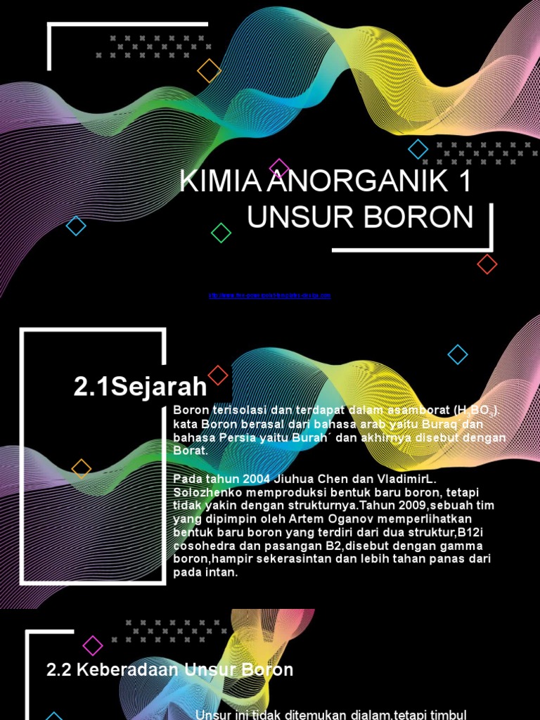 Kimia Anorganik 1 Unsur Boron | PDF