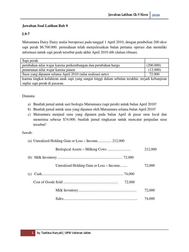 Jawaban Soal Latihan Ch. 9 | PDF | Griya & Taman