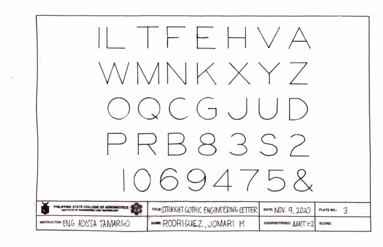 Straight Gothic Engineering Letters | PDF