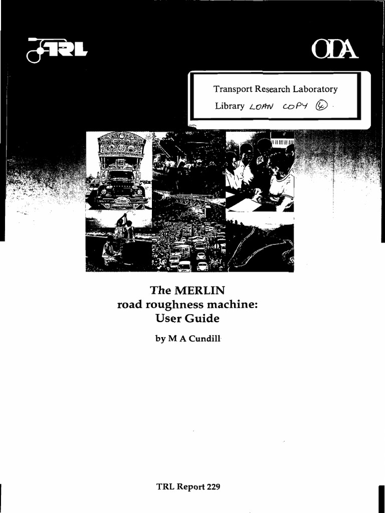 Merlin Road Roughness Machine Guide | PDF | Road | Transport
