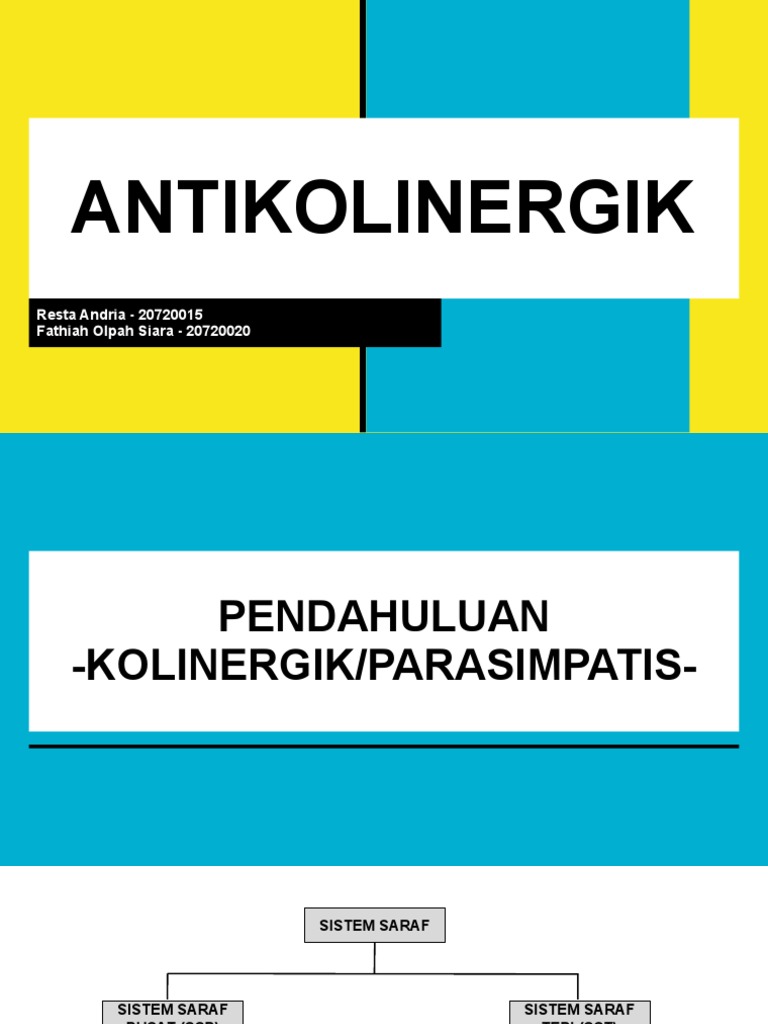 Mekanisme dan Contoh Antikolinergik | PDF | Kesehatan Holistik
