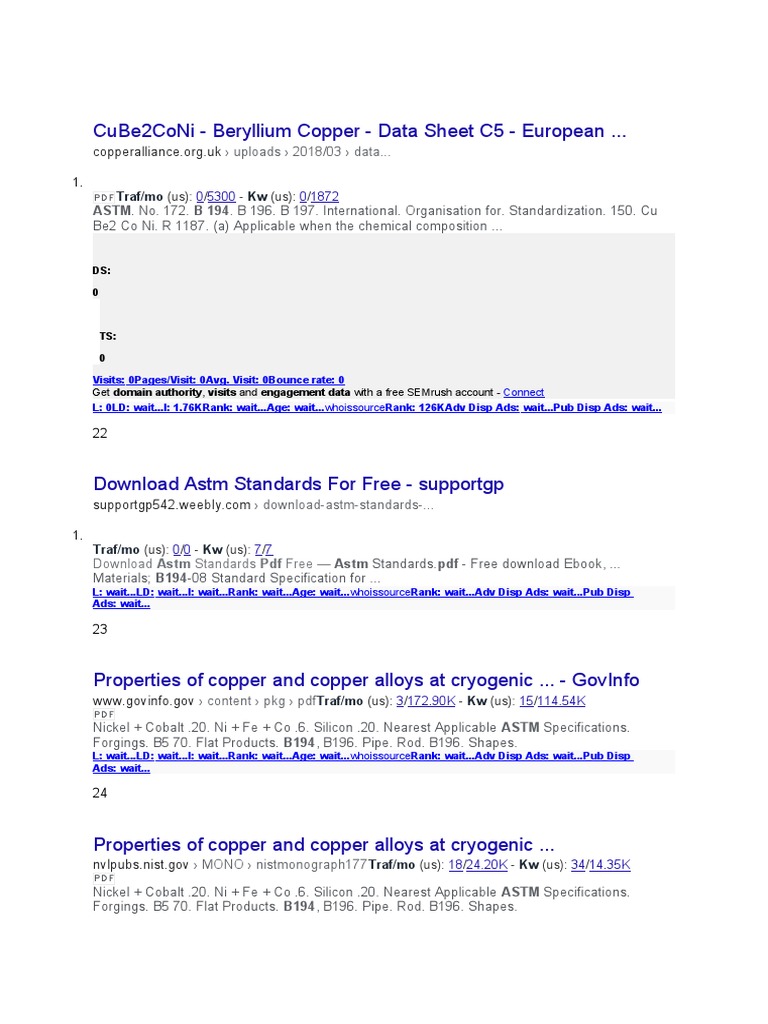 Cube2Coni - Beryllium Copper - Data Sheet C5 - European ... : (Us ...