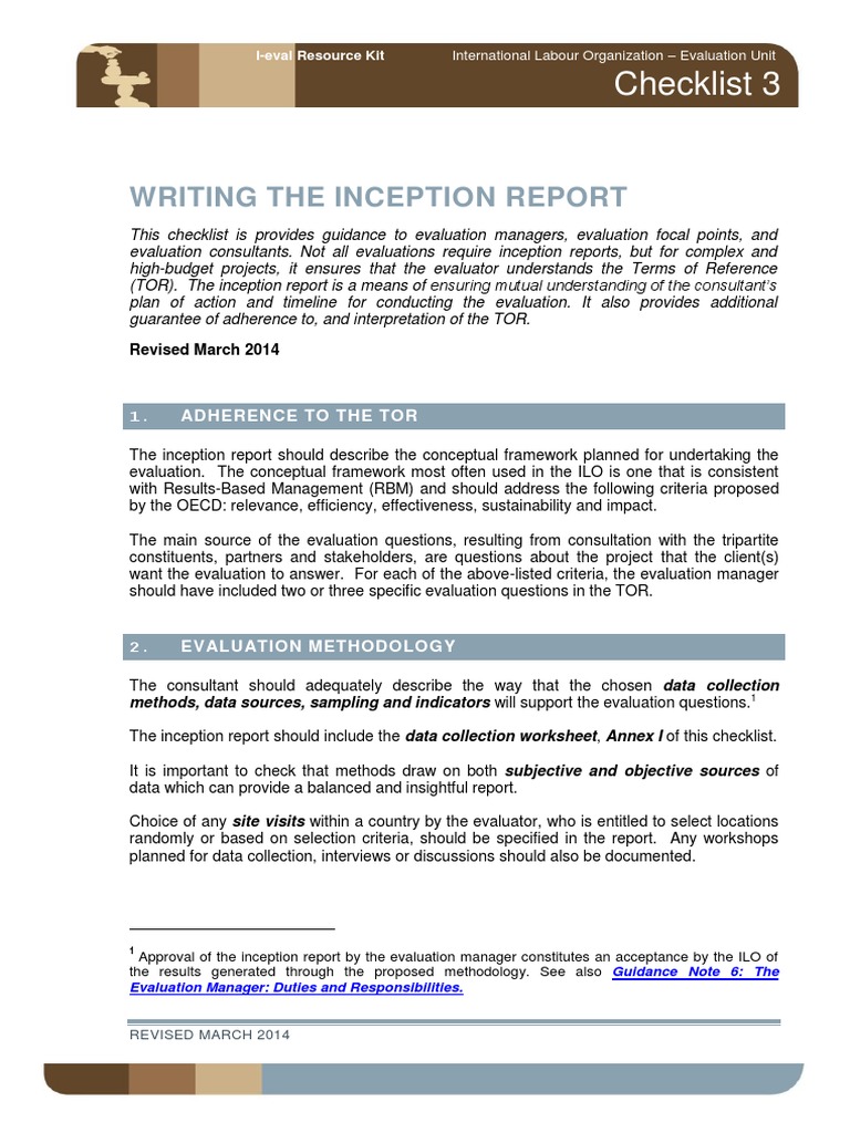 How To Write Inception Report | PDF