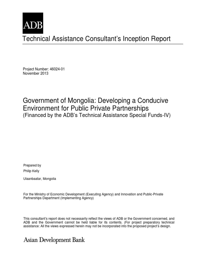 Inception Report | Download Free PDF | Public–Private Partnership ...