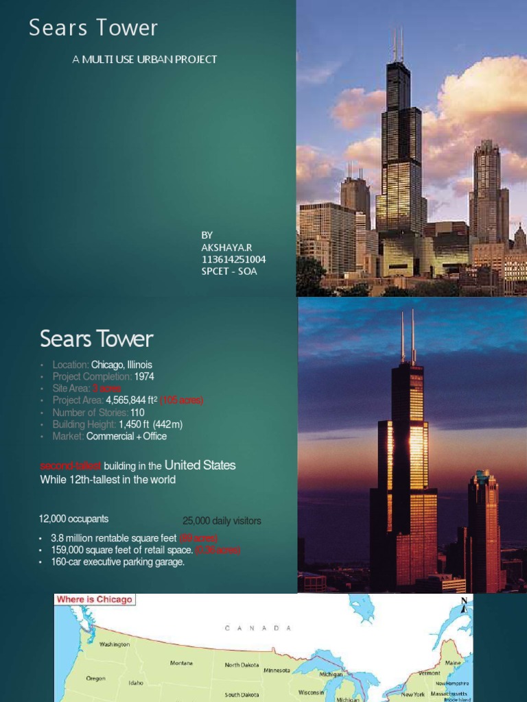 Sears Tower: A Multi Use Urban Project | PDF | Civil Engineering ...