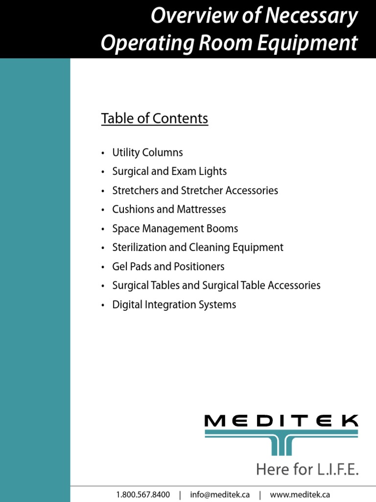 81.overview of Necessary Operating Room Equipment and Its Uses | PDF ...