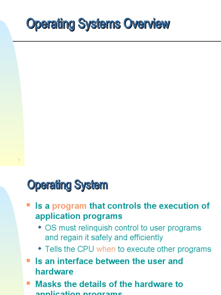 Operating Systems Overview | PDF | Process (Computing) | Thread (Computing)