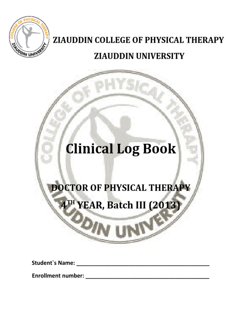Log Book 4th Year | PDF | Physical Therapy | Neurology