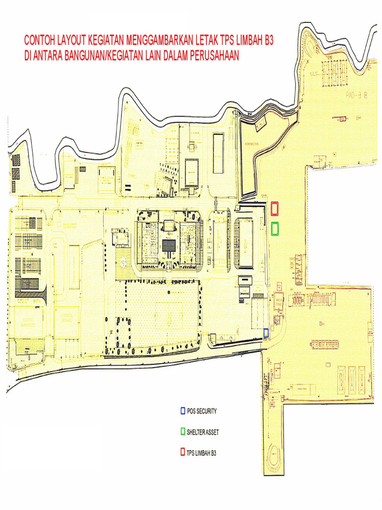 Layout Letak Tempat Penyimpanan Sementara Limbah B3 di Lingkungan ...
