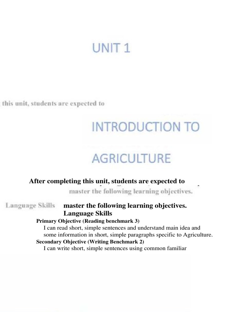 Introduction to Agriculture Basics | PDF | Agriculture | Rice