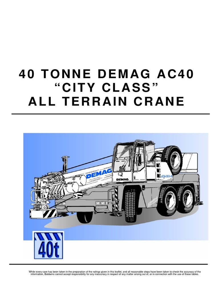 Fs9qiwltbkdf4dg8demag Ac 40 City 40-Ton All Terrain Crane Network | PDF ...