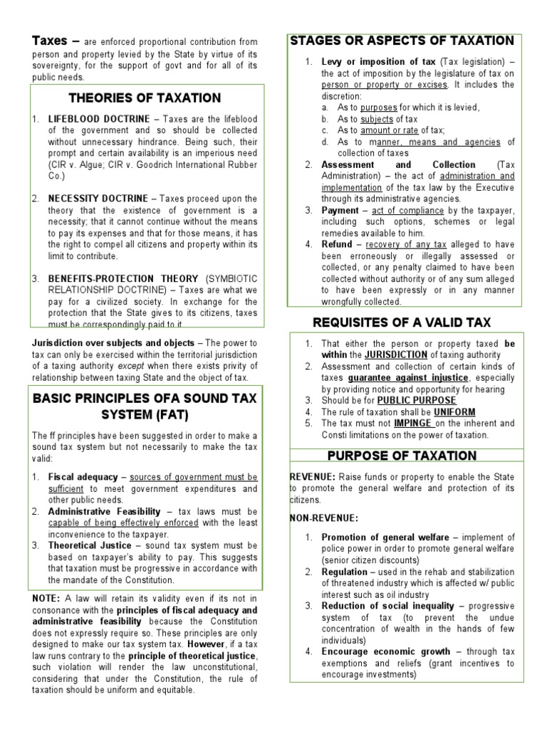 Taxes REVIEW | PDF | Double Taxation | Tax Exemption